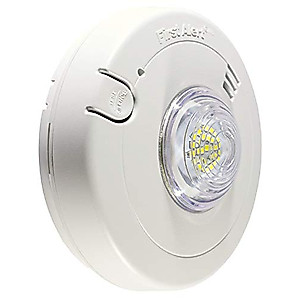 First Alert BRK 7020BSL Hardwired Hearing Impaired Smoke Detector with LED Strobe Light , white