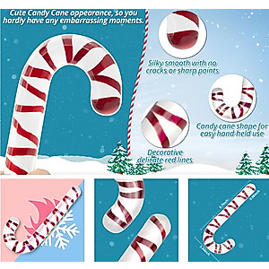 Glass Sex Toy Wand Double-Ended Butt Plug Anal Beads G-spot Stimulation to Dildo Christmas Gift Candy Cane Unisex Anal Butt Plug for Men Women (17.5cm, Candy A)