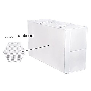 LPack Wedding Dress Storage Box - Bridal Gown Storage Bin and Preservation Box - Underbed Storage Bag Container For Clothes With Acid Free Tissue Paper (Small, White)