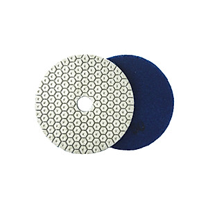 4 Inch New Model Dry Diamond Polishing Pads Grit 50, 1 Box of 6 Piece Dry/Wet Marble Buffing Pad for Granite Marble Quartz Concrete Stones(Need Water for Hard Tile)