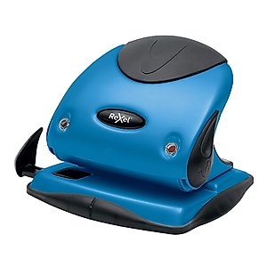 Rexel Choices P225 2 Hole Punch, 25 Sheet Capacity, Paper Alignment Indicator, Metal, Blue, 2115693