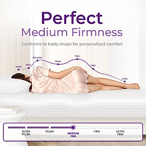 GAESTE 10 Inch Cal King Cooling Gel Memory Foam Medium Firm Mattress Breathable Pressure Relief CertiPUR-US Certified Mattress-in-a-Box for Kids and Adults No Fiberglass (California King, 10 in)