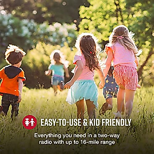 Cobra HE150 B - Kid Friendly Walkie Talkies - 16-Mile Range, 2 Channels Two-Way Radio Set, Blue (2-Pack)