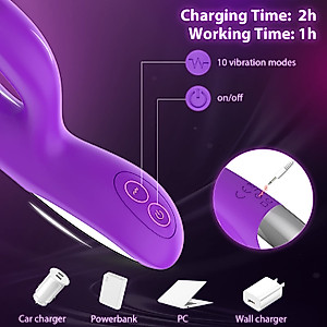 Rabbit G Spot Vibrator Dildo Female Sex Toys for Couples Vibrators Sex Toy Dildos for Womens Sex Toys Adult Toys Couple Sex Toys & Games Nipple Anal Stimulator Sex Machine with 10 Vibrations