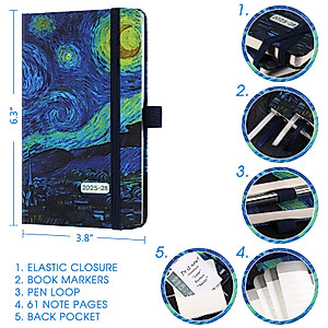 2023-2026 Pocket Planner/Calendar - Monthly Pocket Planner from July 2023 - June 2026(36 Months), 3.8" x 6.3", Monthly Planner with Pen Holder, Inner Pocket, Elastic Closure and 61 Notes Pages