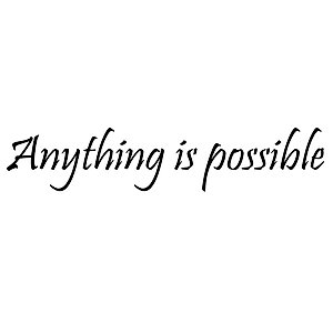 Hi-Shop Anything is Possible Bedroom Quote Decors Wall Saying Decals Quote for Home Wall Stickers Nursery Room Decor
