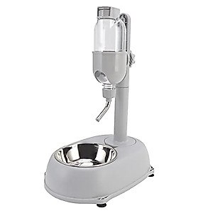 Pet Standing Water Dispenser Bowl, 2 in 1 500ml Multifunctional Detachable Height, Automatic Water Feeder Bottle with Stand for Dogs Cats