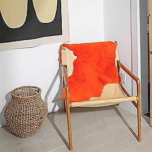 Lith African Map Faux Rabbit Fur Area Rug & Throw - Client Call It Impactful Gift- Soft Plush Luxurious Chair Couch Sofa Bed Cover or Nursery Floor - 3x3 ft (Orange)