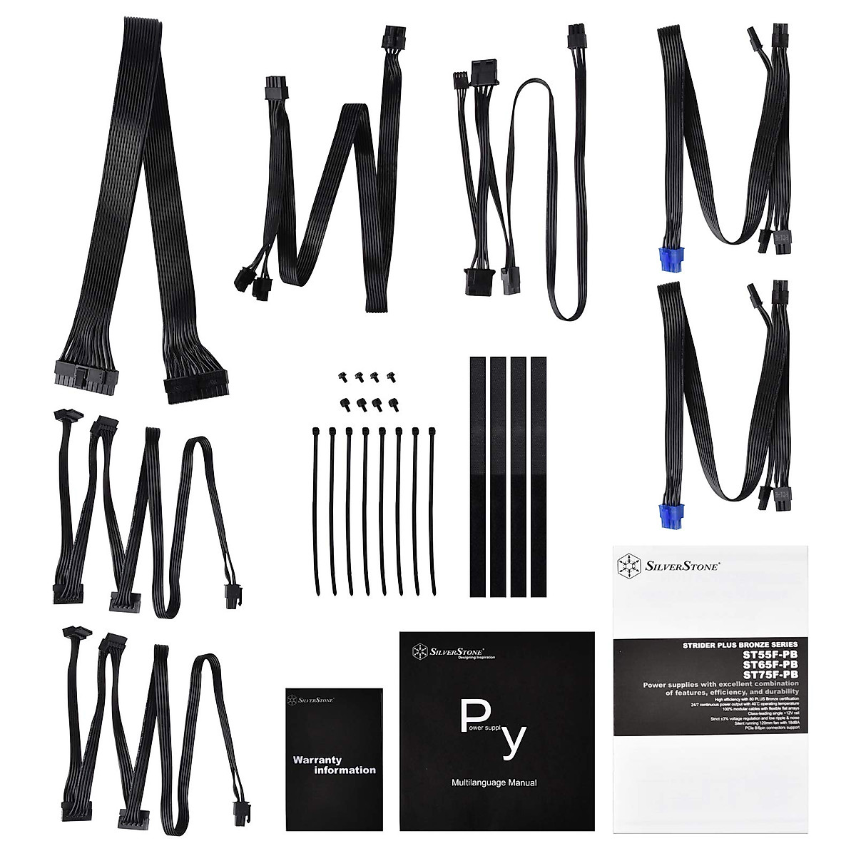 SilverStone Technology 650 Watt ATX Power Supply 80 Plus Bronze with 100% Modular Cable Design ST65F-PB