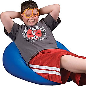 Fun and Function - Mushy Smushy Bean Bag Chair - Alternative Seating Options for Classrooms, Clinic & Home Use - Lightweight & Calming - Medium, 18 Inches - Blue