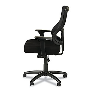Alera Elusion II Series Mesh Mid-Back Synchro Seat Slide Chair, Supports Up to 275 lb, 17.51" to 21.06" Seat Height, Black