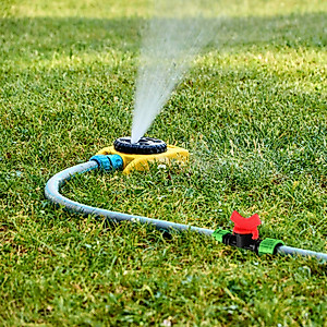 Hotop 6 Pieces Drip Irrigation Shut-Off Valve 1/2 Inch Universal Drip Irrigation Tubing Coupling Valve, Compatible with 16-17mm Drip Tape Tubing Sprinkler System (Green Red)