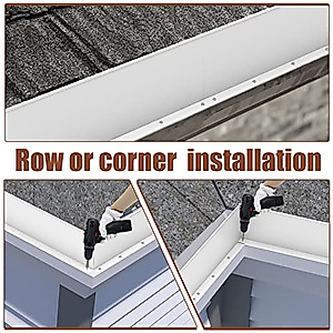 BJADE'S Gutter Valley Splash Guard,6 Pcs Aluminum Roof Valley Splash Shield Gutter Guard.for Straight,Flat Roofs,Corner,10 inch Each