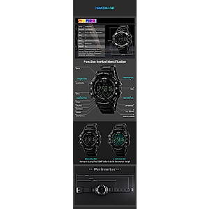 FANMIS Men Multifunction Smart Watch Pedometer Calories Digital Military Sport Watches Bluetooth for Android iPhone Activity Tracker Call Text Notification Monitor