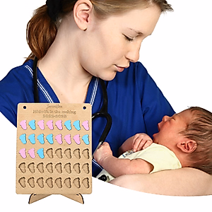 free-space Student Midwife Tool Midwife Birth Counter,Baby Tracking Midwifery Delivery Newborn Documenting childbirth sessions Midwife Gift (footprint)