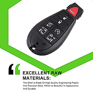 SCITOO 1PC Replacement for 6 Buttons Keyless Entry Remote Car Key Fob Case Pad Outer shell 2008-2014 Jeep Grand Cherokee Volkswagen Dodge Grand Caravan Journey FCC IYZC01C