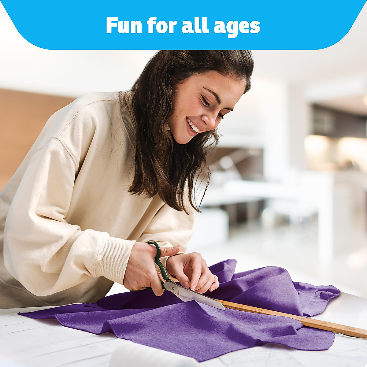 YourFleece No-Sew Throw Fleece Fabric DIY Blanket Making Kit, Make Your Own, Anti-Pill, Christian Crosses, 50x60 Inches