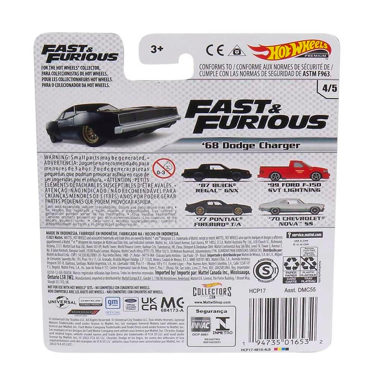 Hot Wheels Retro Entertainment Collection of 1:64 Scale Vehicles from Blockbuster Movies, TV, & Video Games, Iconic Replicas for Play or Display, Gift for Collectors