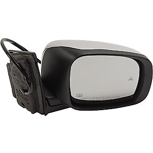 Kool Vue Driver & Passenger Side Power Heated Mirrors for Dodge Grand Caravan Chrysler Town & Country 2009-2016 With Signal Light & Blind Spot Monitor; Without Memory Chrome