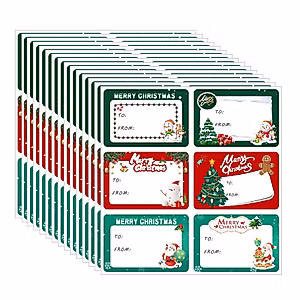 90 PCS Christma Tag, Christmas Tags Stickers Christmas Gift Tags Christmas Labels Stickers Christmas Tags Labels Christmas Name Stickers Merry Christmas Stickers Xmas Gift Tag Stickers