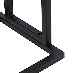 FAMIROSA Freestanding Towel Rack Black 18.9"x9.4"x30.9" Iron ( Weight: 4.59 lbs)