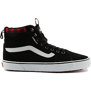 Vans Men's Hi-Top Trainers Sneaker, Suede Black Red Plaid, 10.5