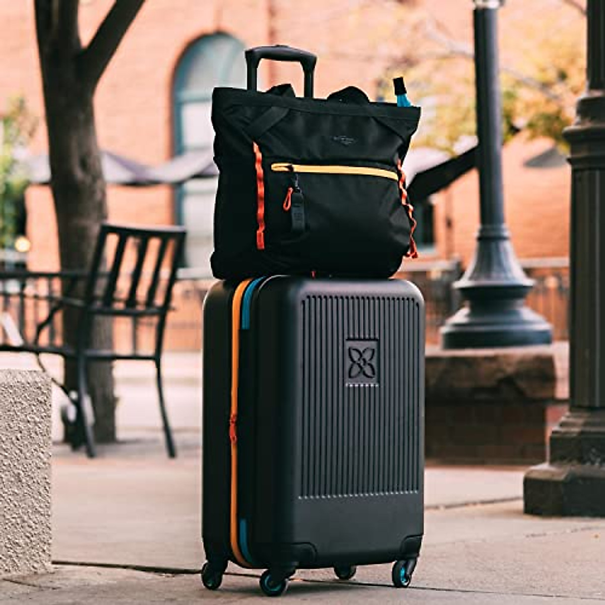 Sherpani Meridian, 22 Inch Expandable Hardshell Carry-On, Lightweight 22" Rolling Hardside Travel Luggage for Women, Stylish & Durable Suitcase (Chromatic)