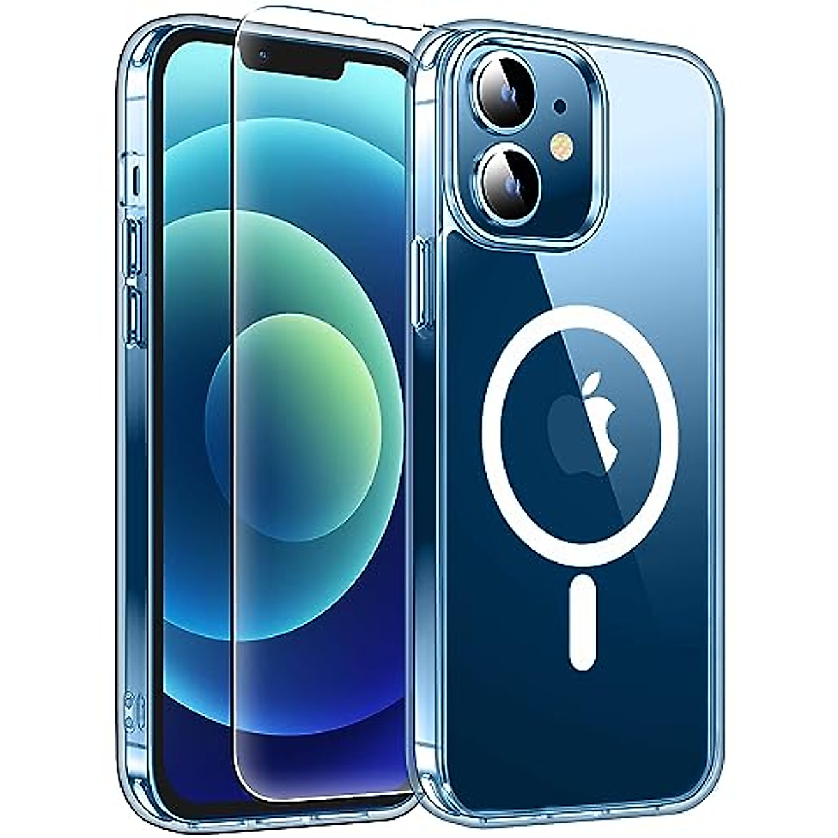 Redpepper for iPhone 12 Mini Case,[Compatible with Magsafe][Anti-Yellowing] with Screen Protector,Slim Thin 10 FT Shockproof Phone Case 6.1 inch