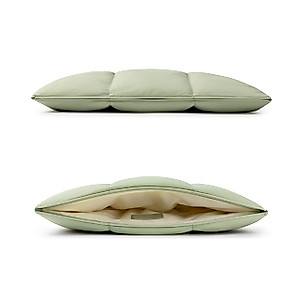 Comfyable Puffy Laptop Sleeve 13 Inch 14 Inch, Quilted Puffer Laptop Carrying Case, Pillow Case Compatible with MacBook Air M4 2025 M3 M2 M1, MacBook Pro M4 Pro/Max, Sage