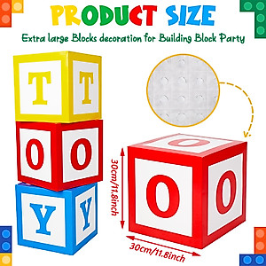 Zhanmai 6 Pcs ABC Friend Street Party Decorations 30 x 30cm Toy Inspire Story Party Supplies ABC Alphabet Balloon Box Graduation Back to School Baby Shower Birthday Party Block for School Celebration