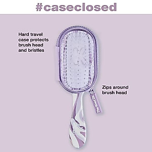 The Knot Dr. hair brush by Conair - Detangling hair brush - Travel Brush - wet brush - Removes Knots and Tangles in wet or dry hair - Purple