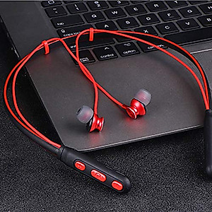 M8 Bluetooth Headphones Wireless Neckband Earphone Magnetic Sport Stereo Headset Handsfree Noise Cancelling with Mic (Black)