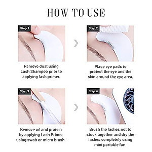 Lash Primer for Eyelash Extension 1.7 FL/oz (50ml) / Pre-Treatment for Semi Permanent Eyelash/Easily Removes Proteins and Oils/Oil Free/Longer Extension Retention (1.7 FL/oz (50ml))