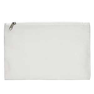 Juvale 12-Pack Bulk Blank Canvas Zipper Pouch Set with Zipper for Cosmetic & DIY Crafts, Pens, Pencils, Markers, Scissors, Makeup Brushes, Lip Gloss, Hair Clips (8x6 in)