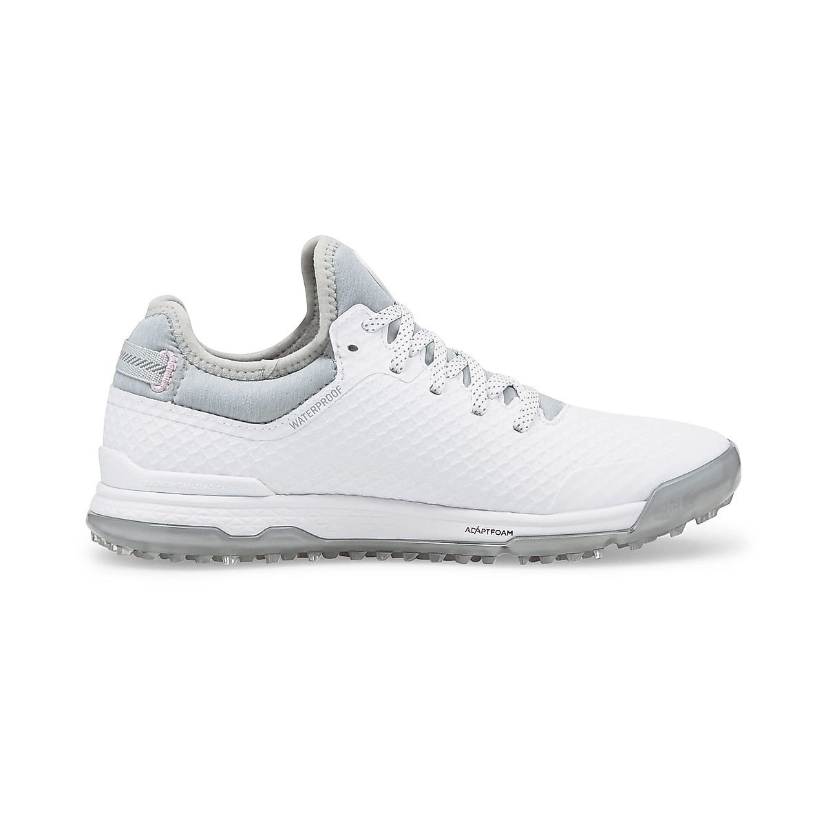 Puma Golf Women's Proadapt Alphacat Golf Shoe, Puma White/Puma Silver/Pink Lady, 7.5