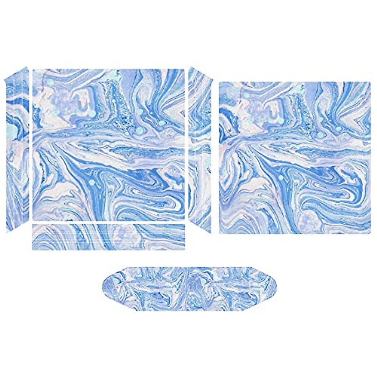 Rose Gold Marble Design Watercolor Gradient Texture PS4 Skin Console-PS4 Gamepad Controller Whole Body Skin Body Vinyl Sticker Sticker