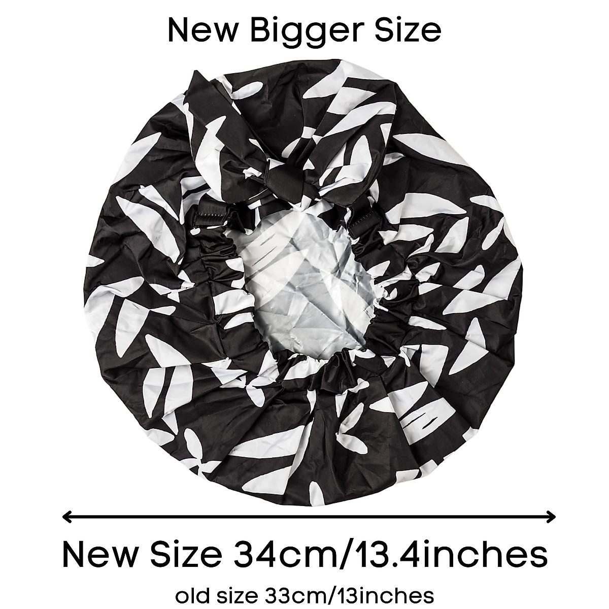 TTAT Shower Cap Extra Large, Afro, Long Thick Locs, Braids, Large & Long Hair, Waterproof PU Lining, Reusable, Adjustable, Great for Home, Spa, Conditioning, Self Care, Hotel & Salon (Cool Breeze)