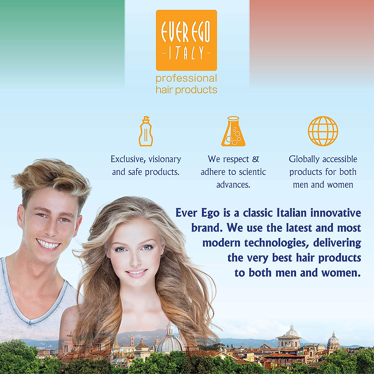 Ever Ego Italy Garlic Shampoo For Damaged, Bleached or Colored Hair | Repairing And Hydrating Hair Care Product For Men And Women | 500ml Bottle