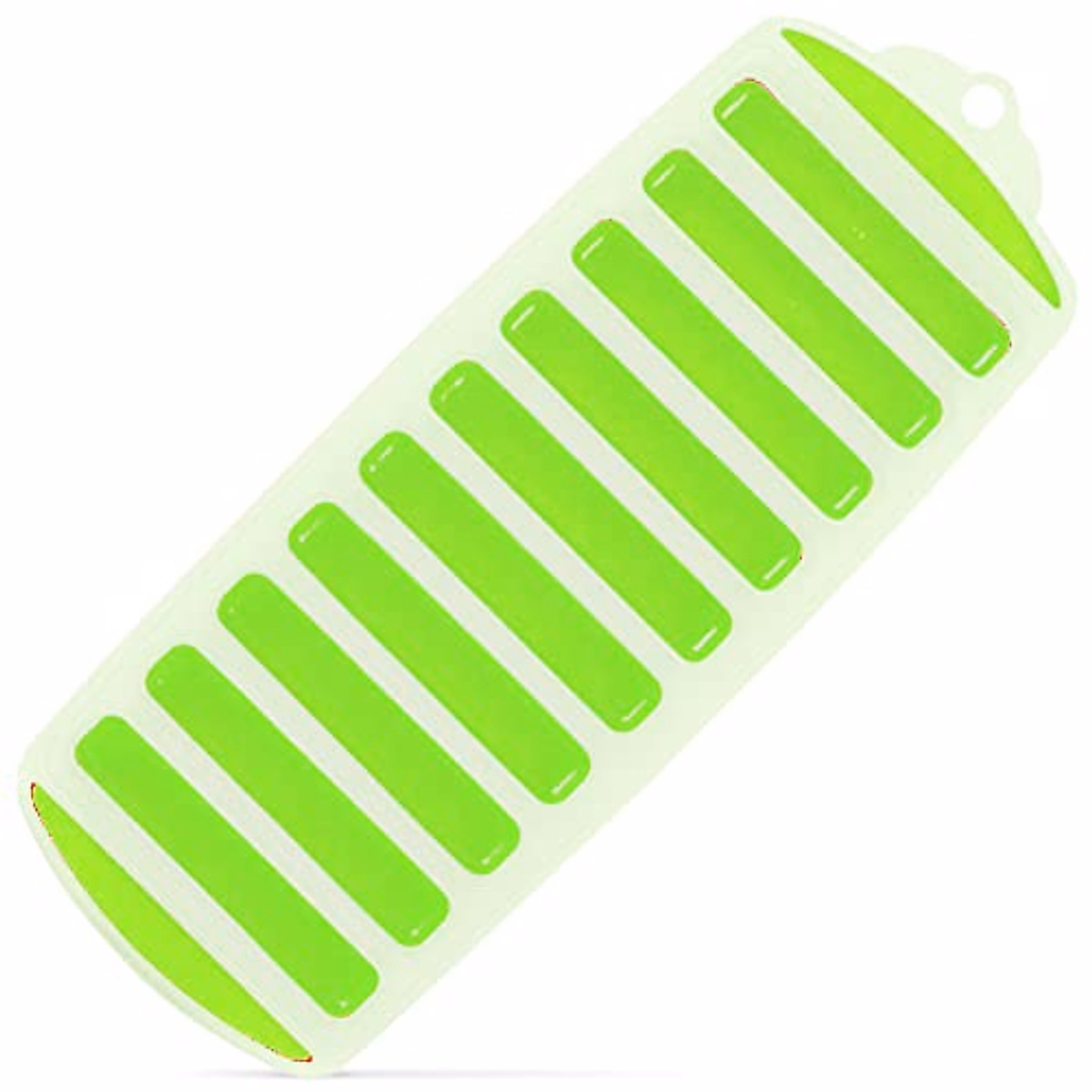 Meadow Lane Ice Stick/Cube Tray, Green 1-Tray (1-Pack, Green), Narrow and Long for Sports Bottles