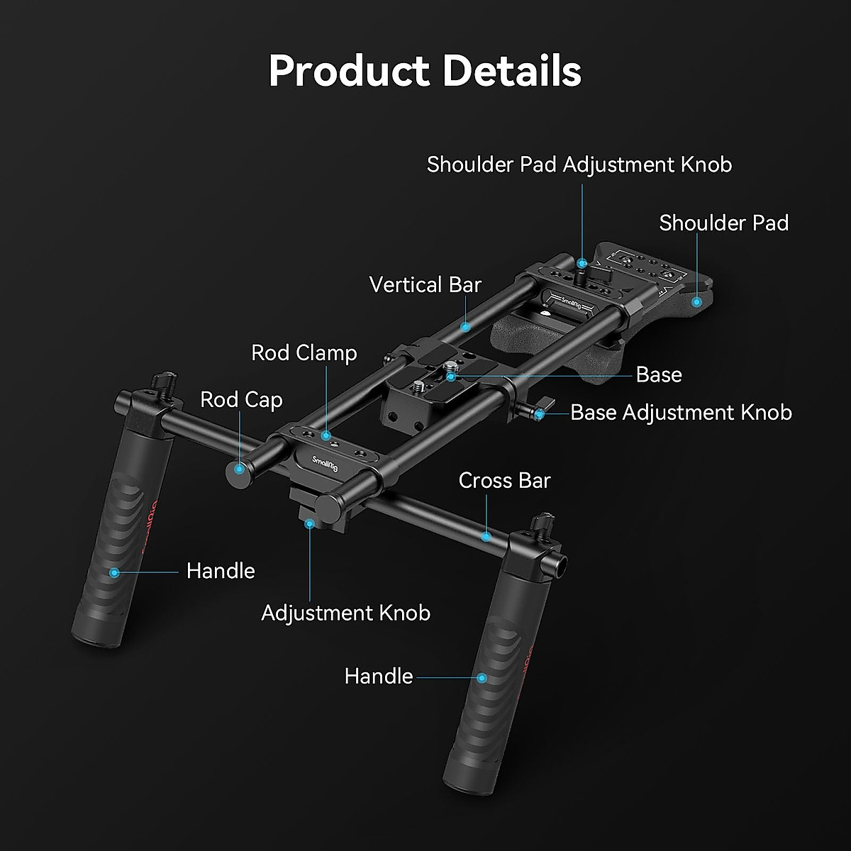 SMALLRIG Universal Basic Camera Shoulder Mount Kit for DSLR, Mirrorless, and Small Camera Shoulder Rig - 2896