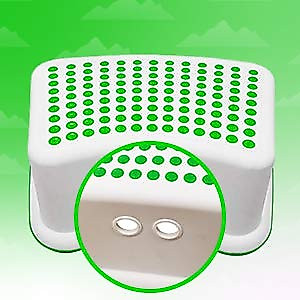 Kids Green Step Stool - Great for Potty Training, Bathroom, Bedroom, Toy Room, Kitchen, and Living Room. Perfect for Your House