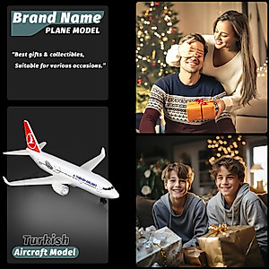 Sky Trek Model Airplanes Turkish Airplane Airlines Plane Aircraft Model for Display Collection