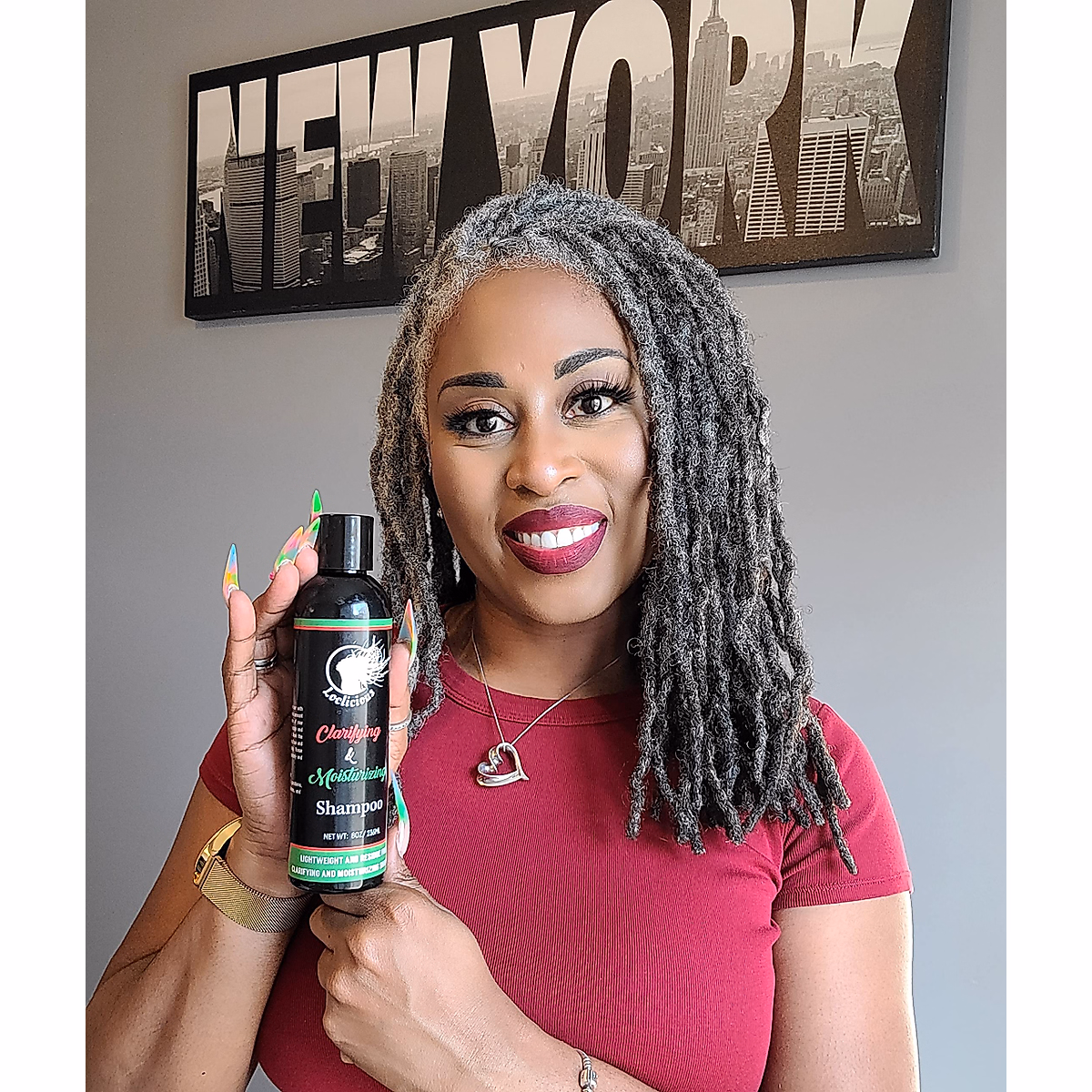 LOCLICIOUS Clarifying & Moisturizing Shampoo for Locs, Dreadlocks, Braids, and Dreads - Vegan, Organic Formula - Lightweight & Residue-Free - Promotes Healthy Hair (8oz)