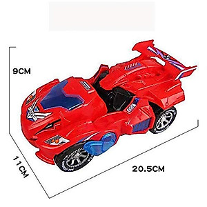 HENGBANG Transforming Toys, Dinosaur Cars Combined Into One,Automatic Transformation, Transformation of Dinosaur LED Cars, Lamps (Blue)