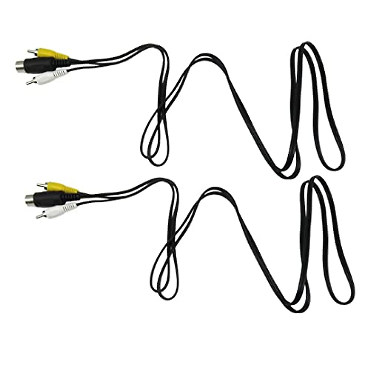 Pack of 2 6FT RCA TV AV Audio Video Cord Cable Suitable for Sega Genesis & Sega Master System ZOOJR