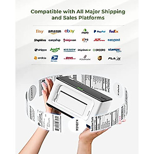 MUNBYN Shipping Label Printer, 4x6 Label Printer for Shipping Packages, USB Thermal Printer for Shipping Labels Home Small Business, with Software for Instant Conversion from 8x11 to 4x6 Labels