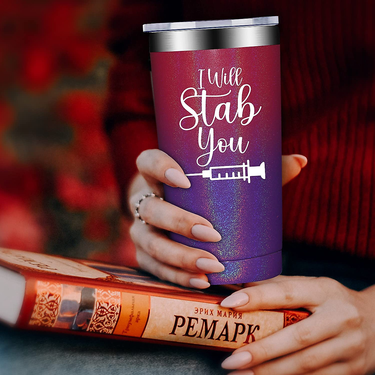 Fufandi I Will Stab You Nurse Tumbler - Nurse Gifts for Women - Nurse Practitioner Gifts - Funny Nurses Birthday, Appreciation, Christmas, Week Day Gifts for Nurses, Doctors, Assistant - Tumbler Cup