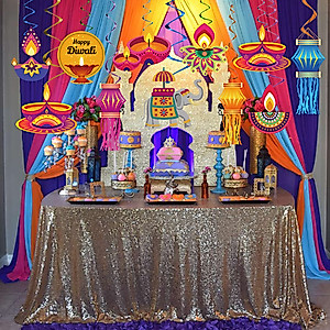 Happy Diwali Hanging Swirls Party Decoration Supplies - Festival of Lights Deepavali Hanging Decoration Kit for Home