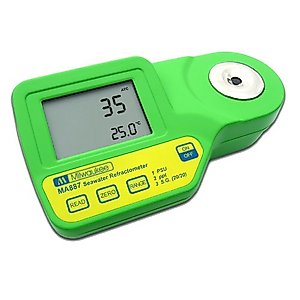 Milwaukee MA887 Digital Salinity Refractometer with Automatic Temperature Compensation, Yellow LED, 0 to 50 PSU, +/-2 PSU Accuracy, 1 PSU Resolution (color may vary)