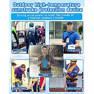 CINLOG Upgraded Portable Waist Fan with Adjustable Belt,10 Times Strong Wind Waist Clip Fan with 12000mAh Battery Over 40H Working Time, Belt Fan for Outdoor Works,Camping,Travel,Fishing